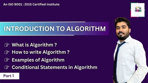 Introduction To Algorithm Part 1 How To Write Algorithm Steps For Writing Algorithm Youtube