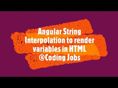 Angular String Interpolation With Curly Braces Coding Jobs Artificial