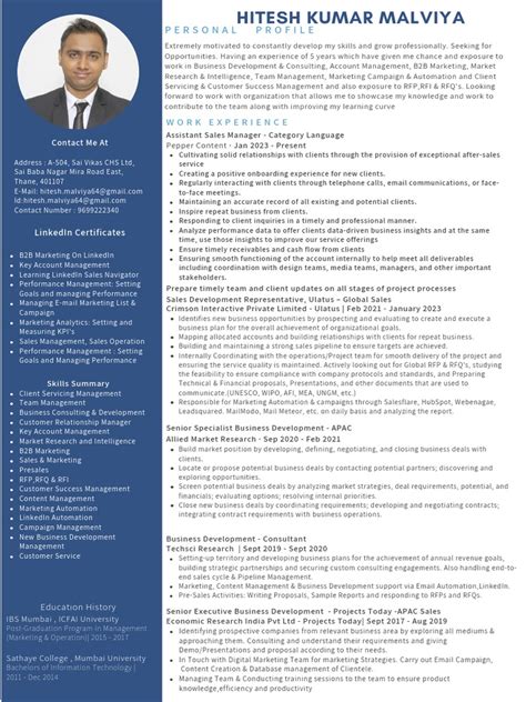 Naukri Hiteshkumarmalviya 5y 0m Pdf Sales Marketing
