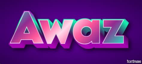 Awaz Text Effect And Logo Design Name