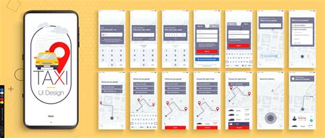 ui ux design camera app for mobile shooting modes vector image