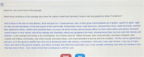 5 Select The Correct Text The Passage Which Three Sentences The