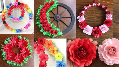 Neat Paper Flower Wall Decoration Outdoor Vertical Plant