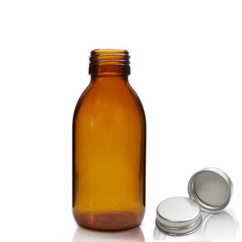 125ml Amber Glass Syrup Bottle And Aluminium Cap Ampulla Ltd