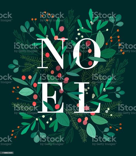 메리 크리스마스와 새해 인사말 카드 문자 소원 열매 Poinsettia 잎 나무의 가지와 원각프레임 또는 테두리 검은 배경에
