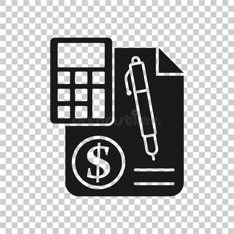 Icono Del C Lculo Del Dinero En Estilo Transparente Presupuesto Que