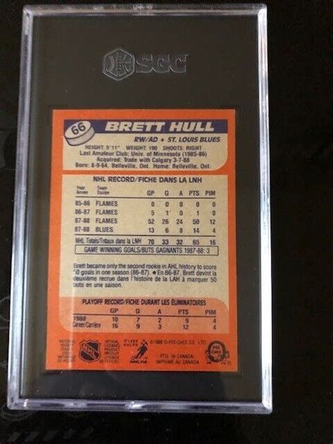 O Pee Chee Brett Hull RC SGC Picture Of