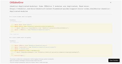 CKEditor 5 Forked Codesandbox