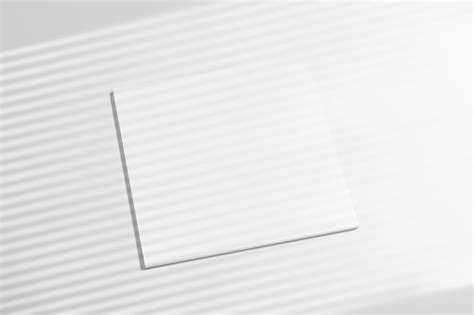 디자인 프리젠 테이션 브랜딩 홍보 등을위한 템플릿으로 흰색 배경에 위에서 그림자 오버레이와 3 블랑 폐쇄 사각형 잡지 브로셔의 높은 보기 모형에 대한 스톡 사진 및 기타