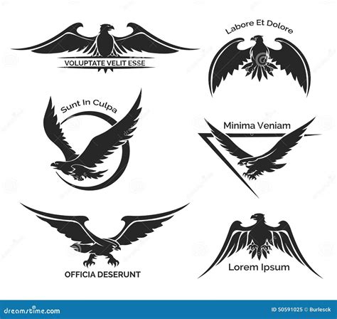 Set Of Eagle Logo Stock Vector Illustration Of Logo 50591025