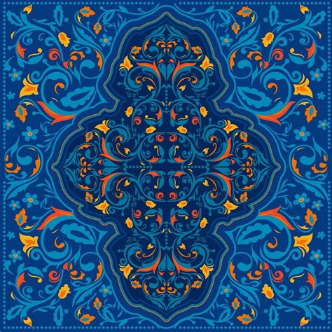 El Fondo Del Patrón Eslimi Persa Vector Premium