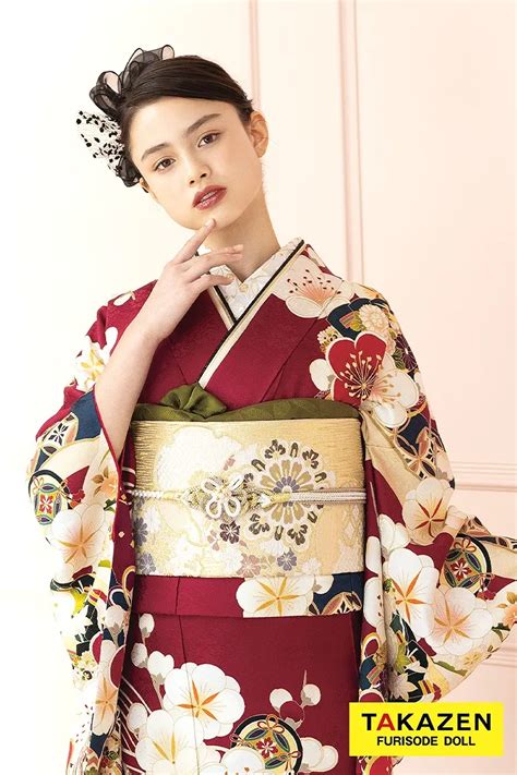 正統派古典 赤赤地 桜柄 王道 定番 上品 清楚 着物【通販可】k1014｜成人式振袖・卒業式袴レンタル・前撮りなら【takazen】大阪
