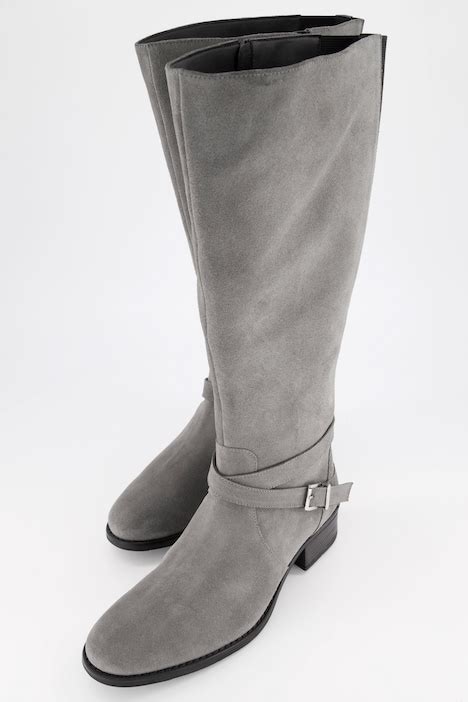 Bottes Cuir Gris Grande Taille Ulla Popken