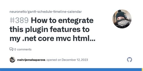 How To Entegrate This Plugin Features To My Net Core Mvc Html Page