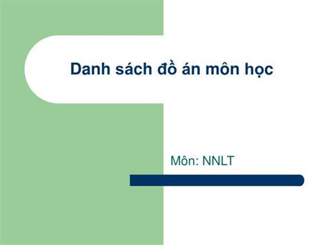 Ppt Danh S Ch N M N H C Powerpoint Presentation Free Download Id