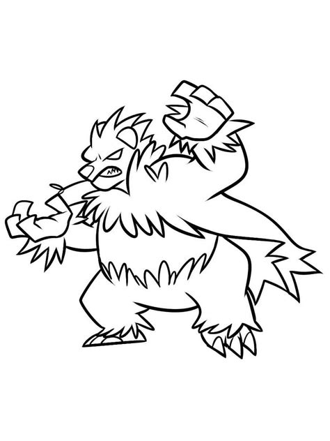 Pangoro Pokemon Coloring Pages