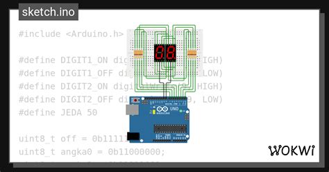 15 TOE Latihan1 7Segment 15 Copy Wokwi ESP32 STM32 Arduino Simulator