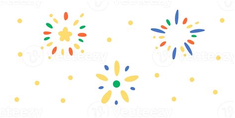 Colorful Firework And Star 55543307 Png