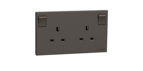 Schneider Electric Switched Socket Avataron C Basic Element With Complete Housing Ip20 Dark