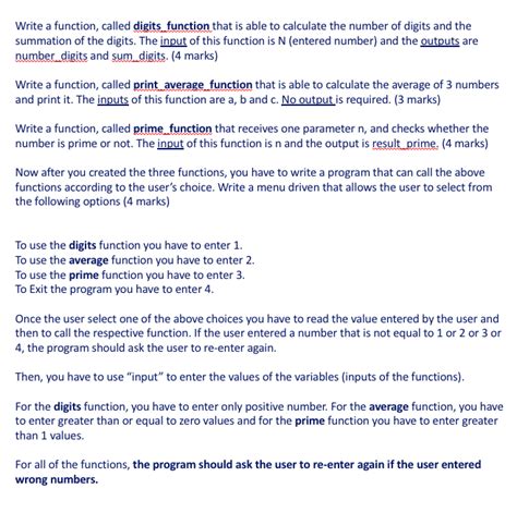 Solved Write A Function Called Digits Function That Is Able