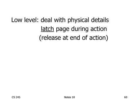 cs 245 database system principles notes 10 more tp ppt download