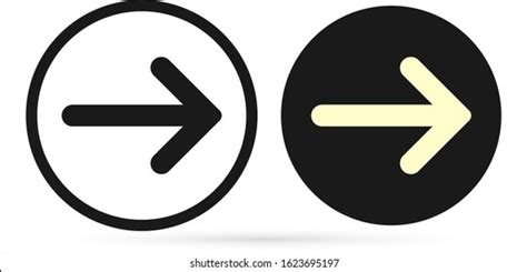 Outline Button Arrow Icon Set Isolated Stock Vector Royalty Free Shutterstock
