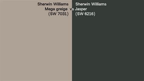 Sherwin Williams Mega Greige Vs Jasper Side By Side Comparison