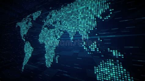World Mapbroadcast Designhud Technological Backgroundsci Fi Displaytype 2 Stock Footage