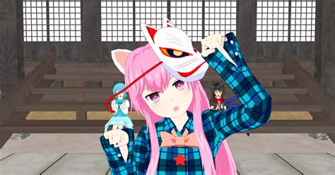 Touhou Mmd Hatano Kokoro にゃ～ November 27th 2022 Pixiv