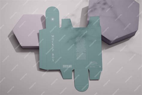 Premium Psd Unfolded Cardboard Rectangle Box Mock Up