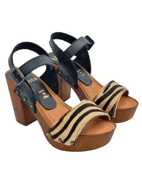 Zebra Clogs Trends 2023 Womens Open Clogs Zebra Effect With High