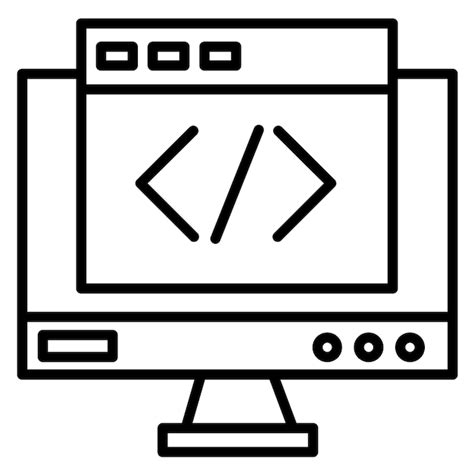 Estilo De Ilustración Vectorial De Codificación De Sitios Web Vector