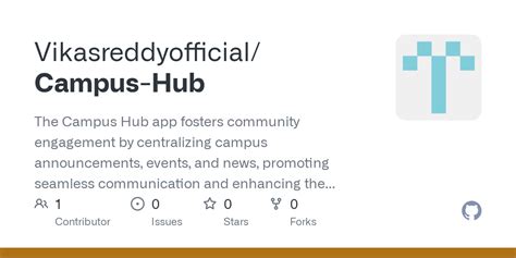 Github Vikasreddyofficialcampus Hub The Campus Hub App Fosters Community Engagement By