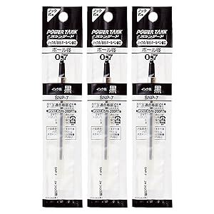 Amazon 【3本セット】 パワータンク スタンダード 07mm 替芯 黒 まとめ買い Snp724 油性 ボールペン 07 加圧