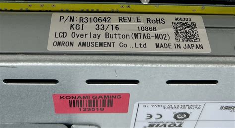 Konami Concerto Kp3 5 Button Panel Wsps Las Vegas
