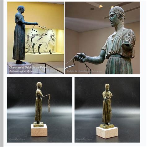The Charioteer Of Delphi Bronze Statue Ancient Greek Figurine Etsy