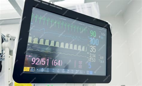Premium Photo Hospital Monitor Symbolizes Vital Signs Monitoring