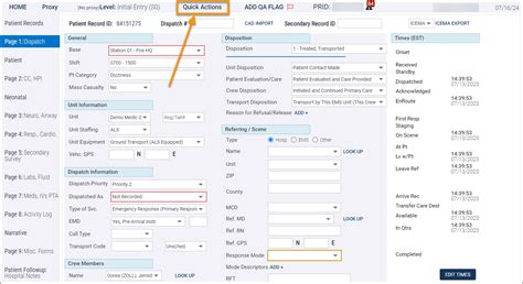 Using Quick Action Buttons
