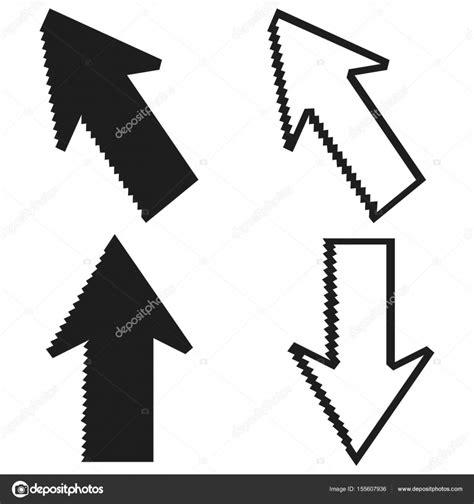 Cursores De Píxeles Punteros De Flecha Del Ratón Vector De Stock Por ©huhulin 155607936