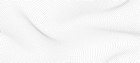 Wave Of Particles Surface Of Wave Dots Premium Vector