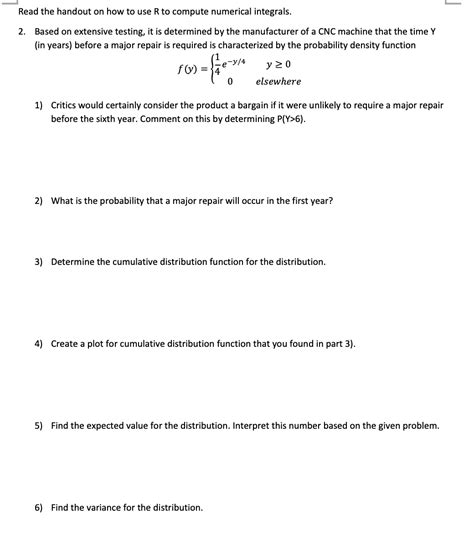 Solved Read The Handout On How To Use R To Compute Numerical Chegg