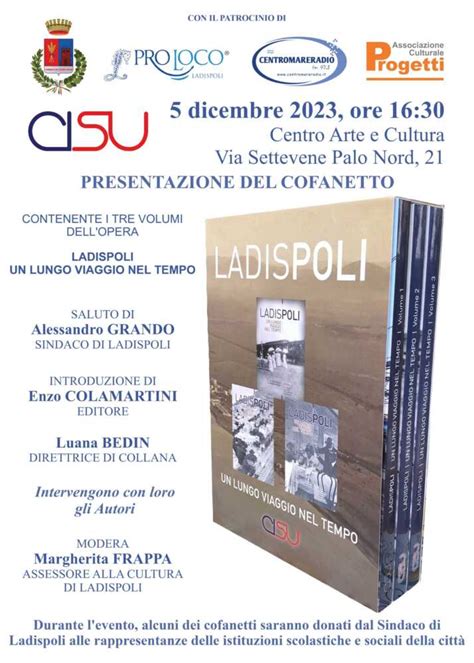 Domani Presentazione Del Cofanetto Da Tre Volumi Dellopera Ladispoli