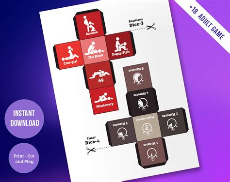 Printable Sex Dice Game Adult Games For Couples Naughty Sex Dice Game