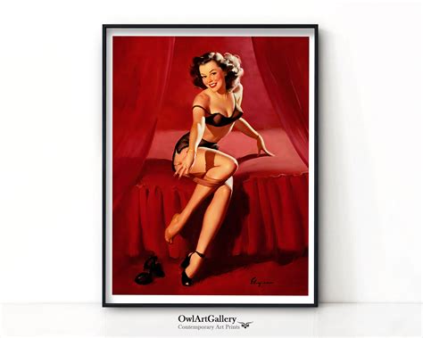 Vintage Gil Elvgren Print Art Print Vintage Decor Vintage Art Print