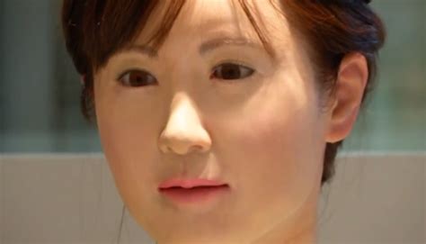 Slightly Creepy Life Like Multi Lingual Lip Synching Robot Receptionist