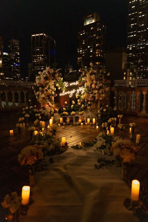 Private Rooftop Proposal Decor Wedding Proposal Ideas Engagement