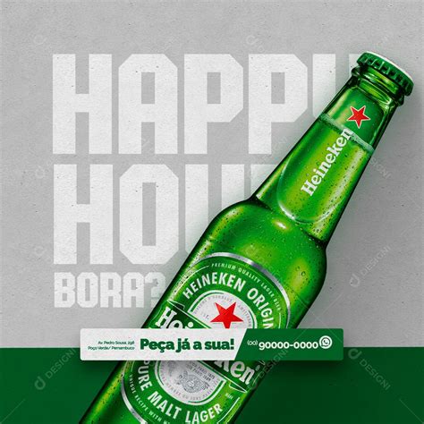 Cerveja Gelada Heineken Distribuidora De Bebidas Social Media Psd