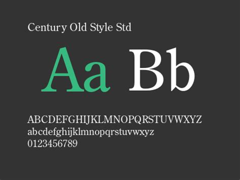 Century Old Style Std Otf字体下载 Centuryoldstylestd Bold 65440 Otf 1 018