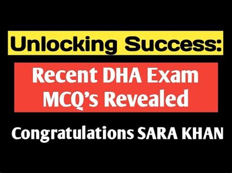 Recent DHA EXAM Prometric MCQ S Your Path To Success YouTube