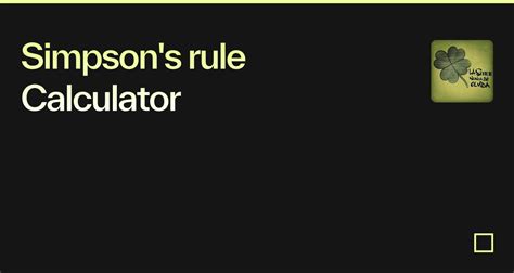 Simpsons Rule Calculator Codesandbox
